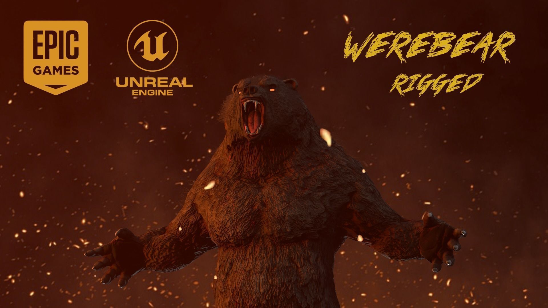 3D model WEREWOLF BEAR VR / AR / low-poly | CGTrader