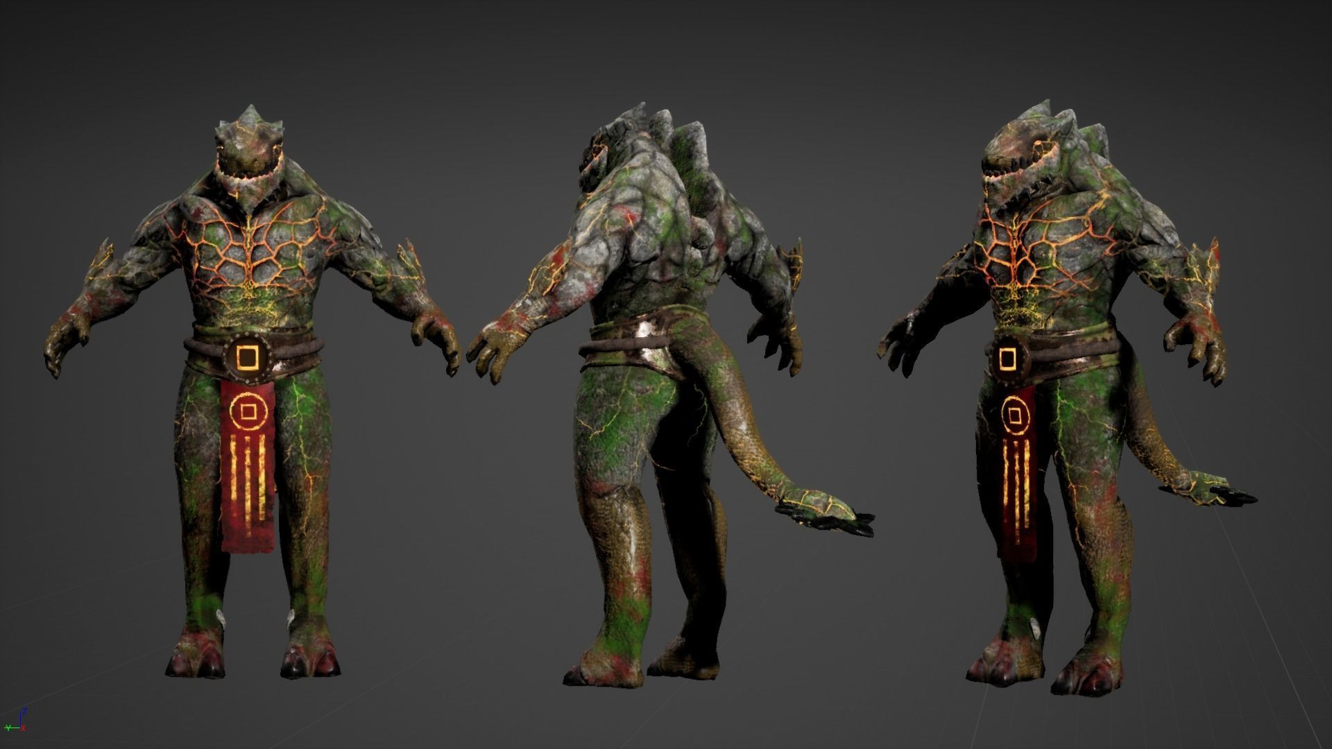 3D model STONE LIZARD VR / AR / low-poly | CGTrader