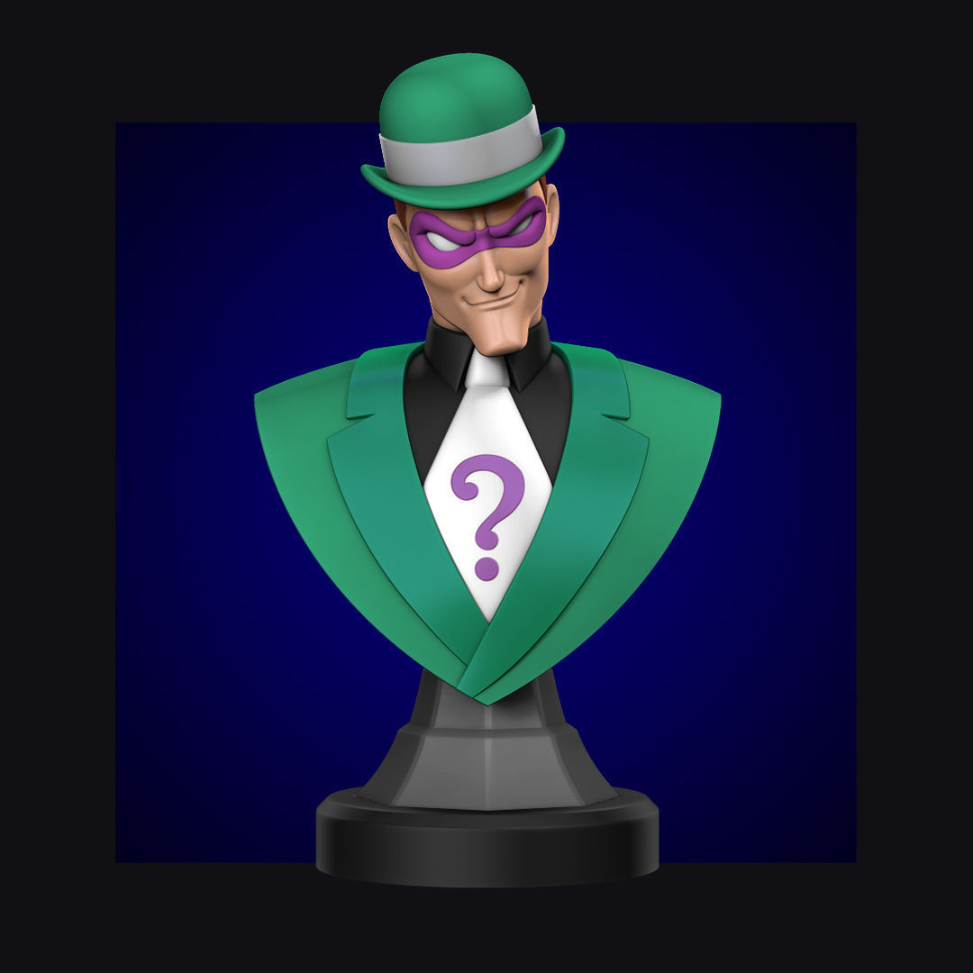 Riddler Bust - Batman The Animated Series 3D print model 3D model 3D ...