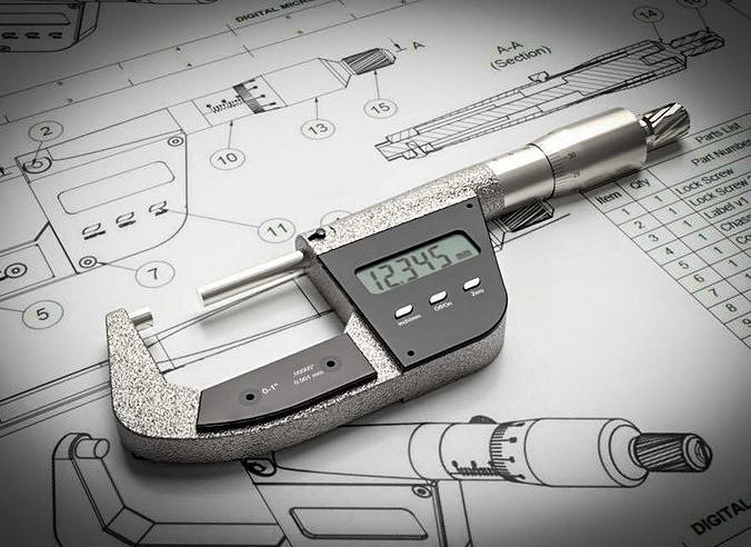 Digital Micrometer 3D model | CGTrader