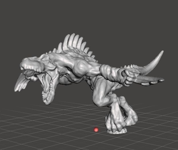 LIZARDMEN RAVAGER MINIATURE MODEL FANTASY GAMES DND AND RPG 3D model 3D ...