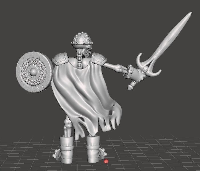 SKELETON UNDEAD WARRIOR MINIATURE MODEL FOR FANTASY GAMES RPG 3D model ...