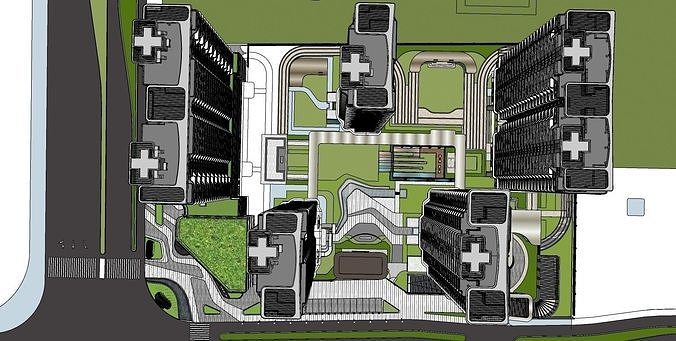 SHOPPING MALL ALONG WITH HOTEL BUILDING 3D model | CGTrader