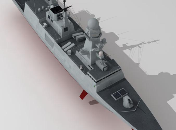 FREMM multipurpose frigate 3D Model OBJ 3DS FBX C4D DXF DAE - CGTrader.com