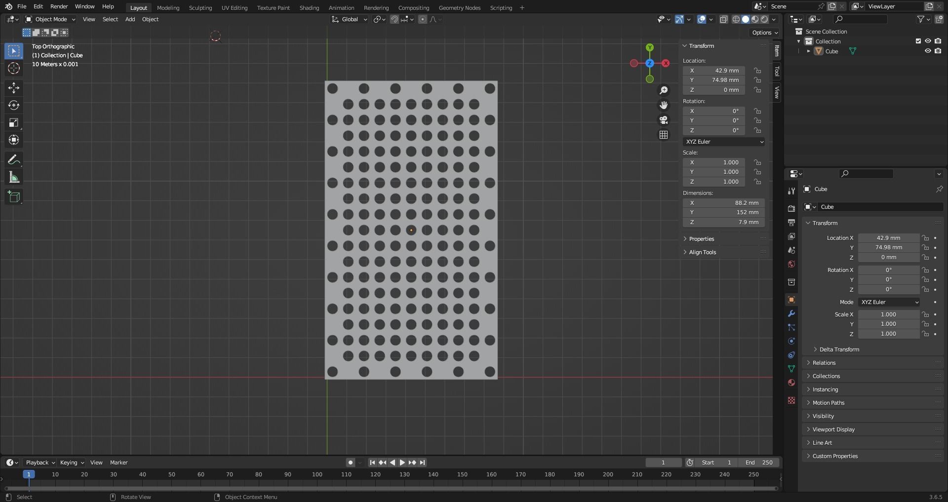 Lego Technic Pro Base plate 11 x 19 - grid panel for Mindstorms 3D ...
