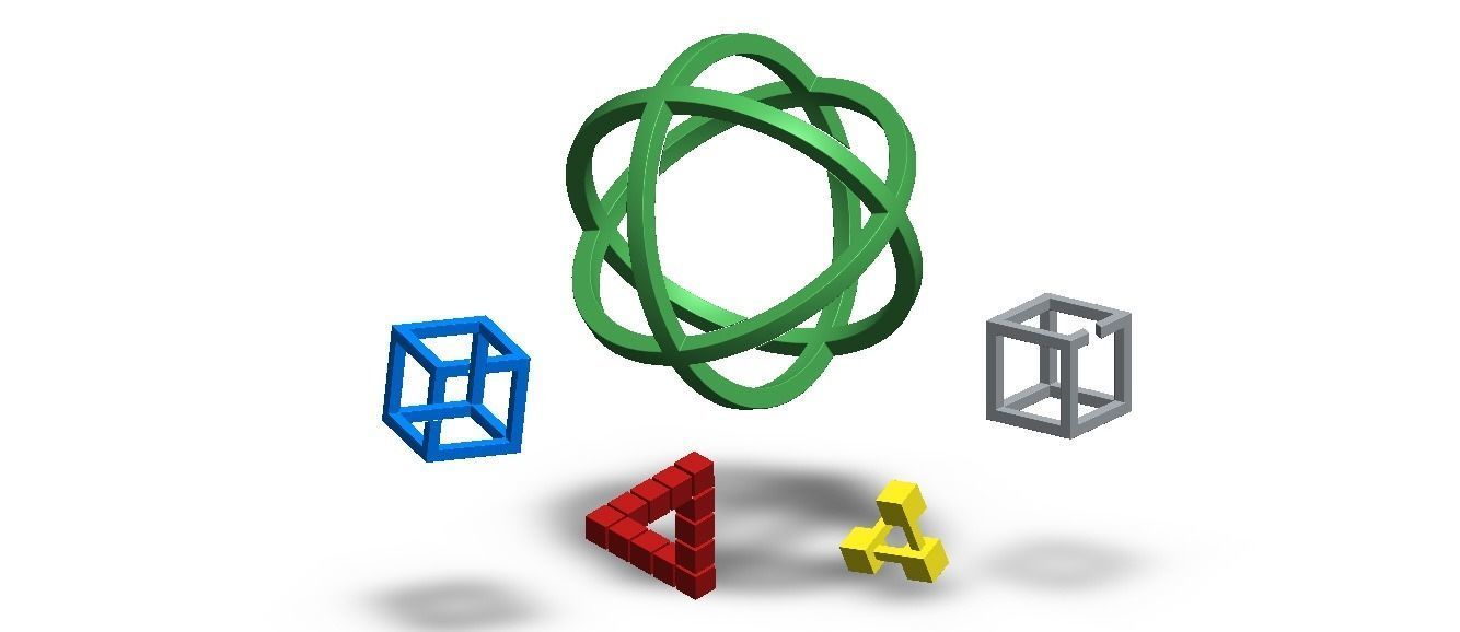 Impossible Objects by MC Escher 3D model 3D printable | CGTrader
