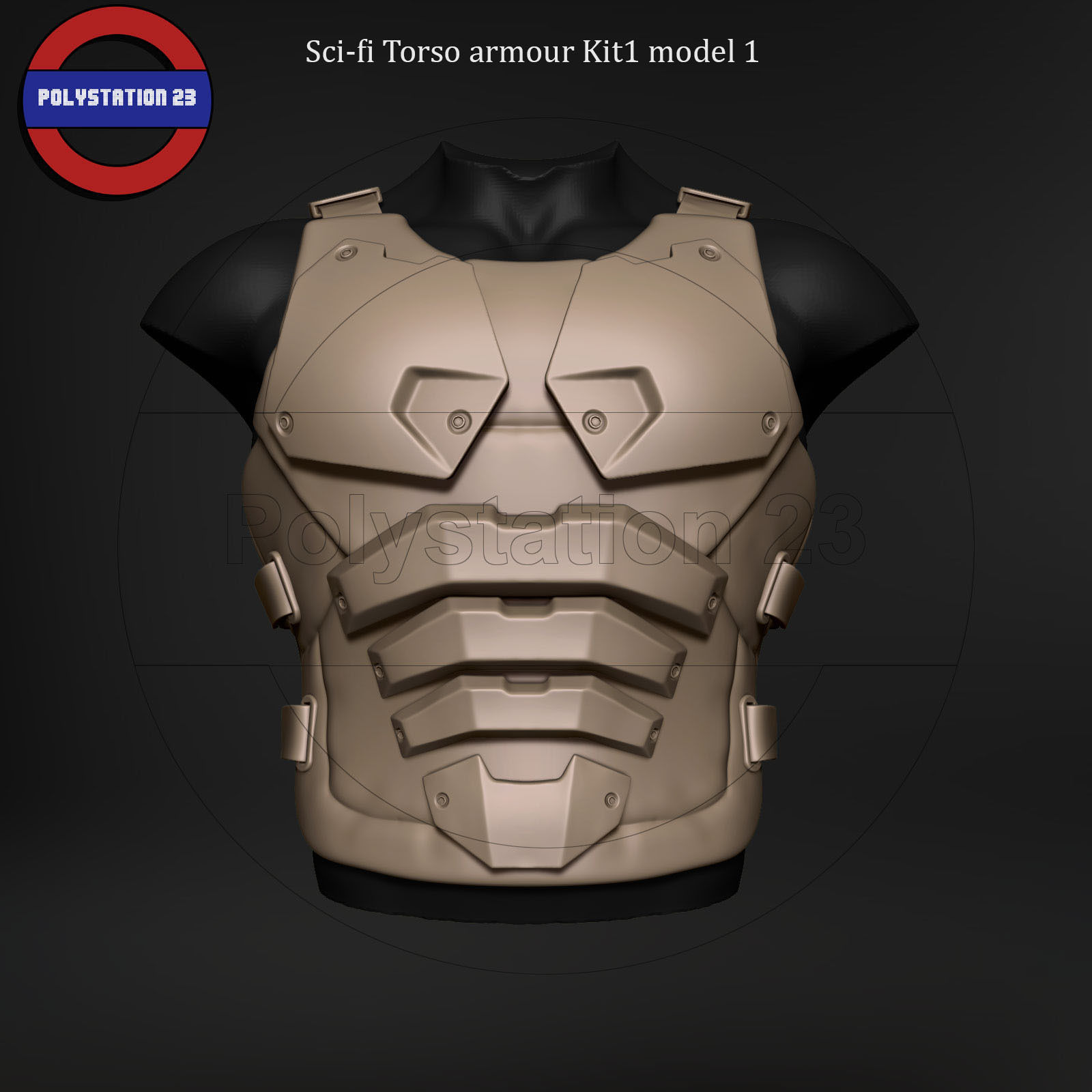 Sci fi Armour torso Kitbash v2 pack of 5 zbrush highpoly 3D Model ...