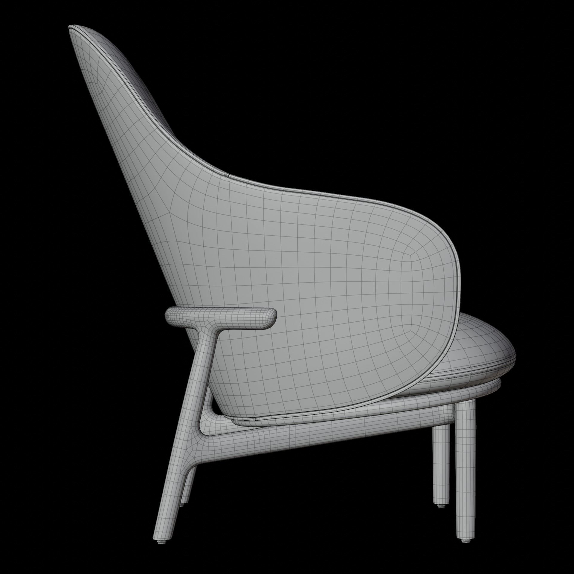 Wooden Lounge Chair 3D Model Artisan Mela Lounge High Chair 3D model ...