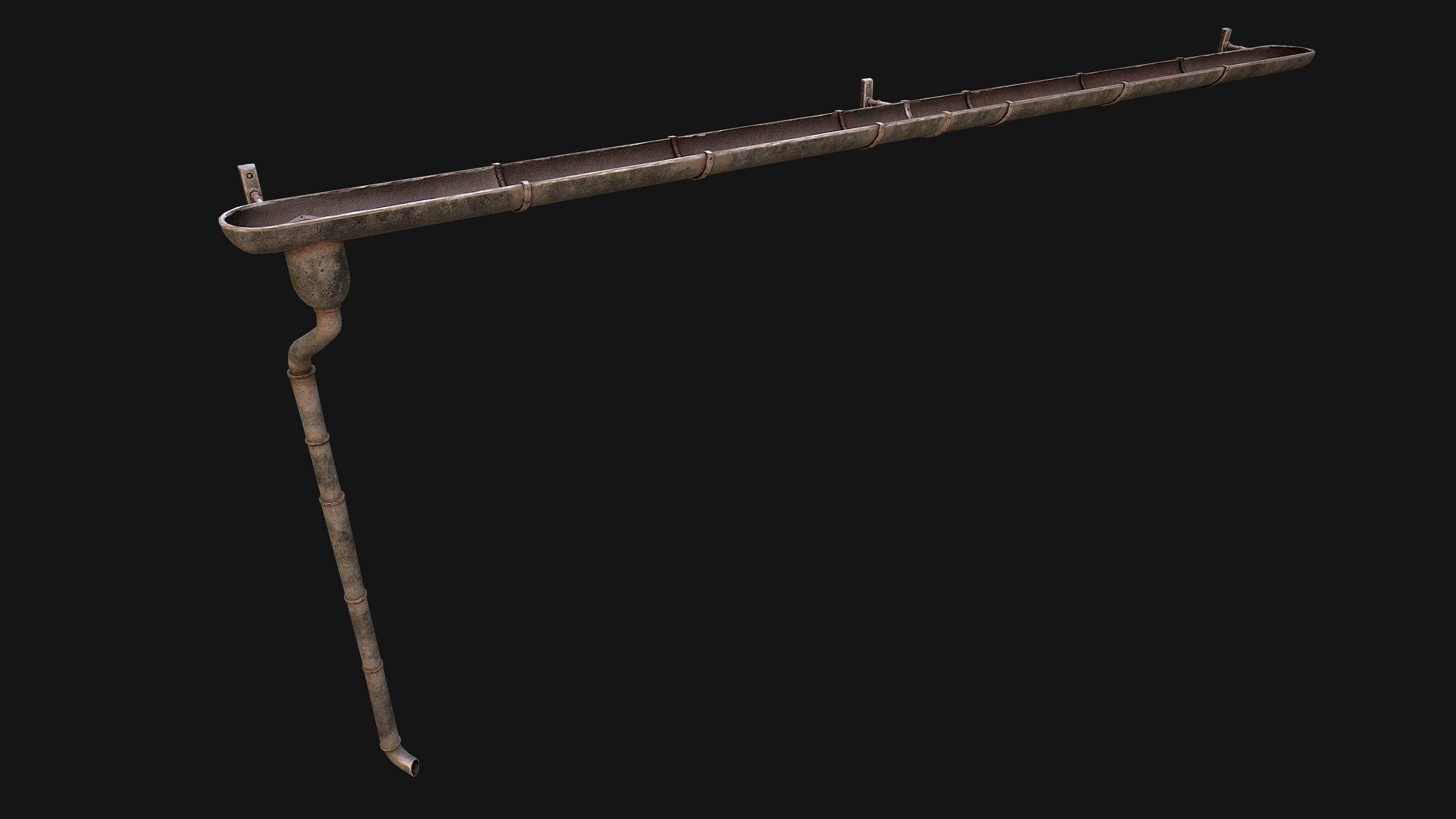 3D model Gutter System Medieval Roof VR / AR / low-poly | CGTrader