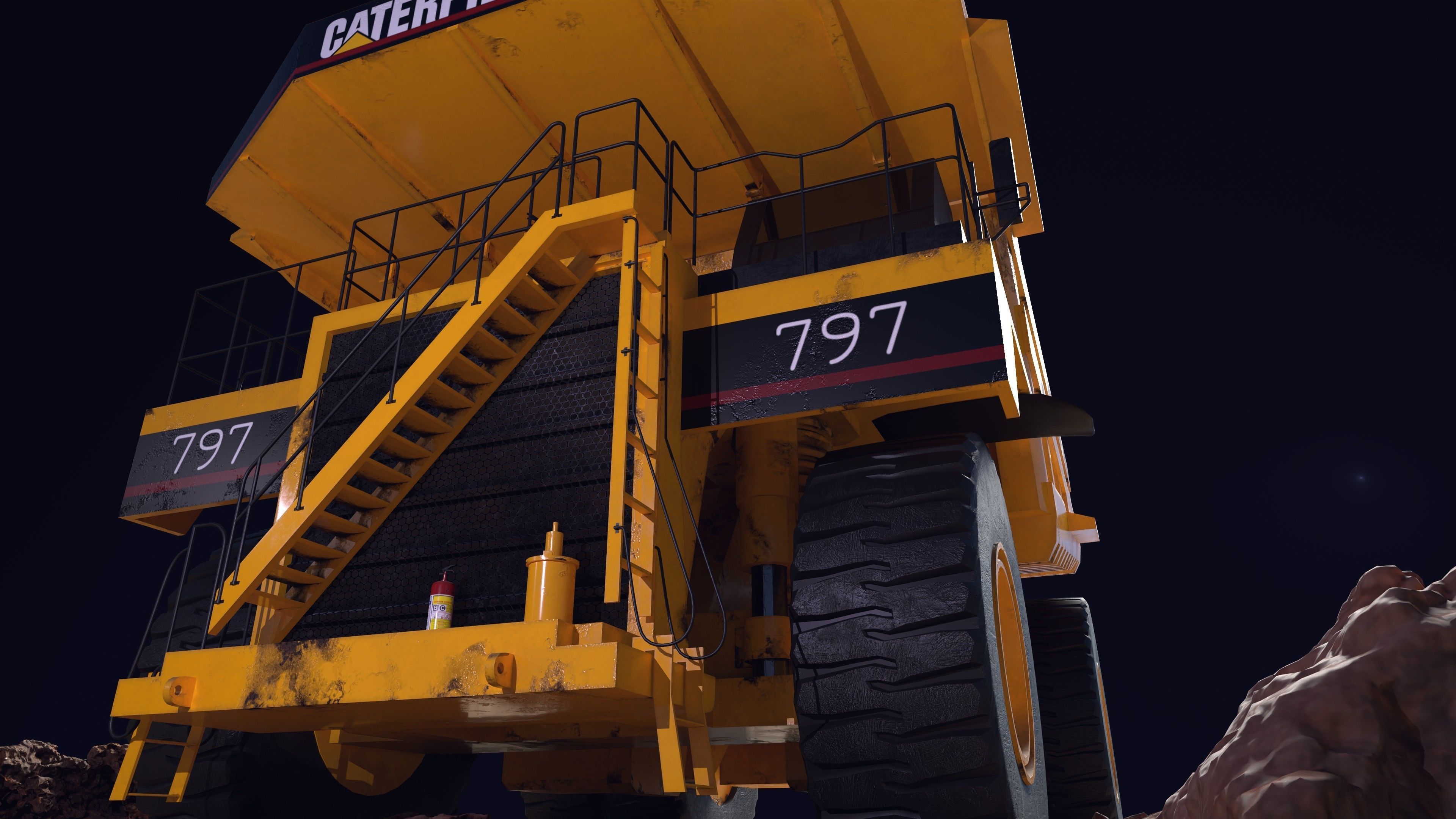 3D model Caterpillar-797B-Truck-PBR VR / AR / low-poly | CGTrader
