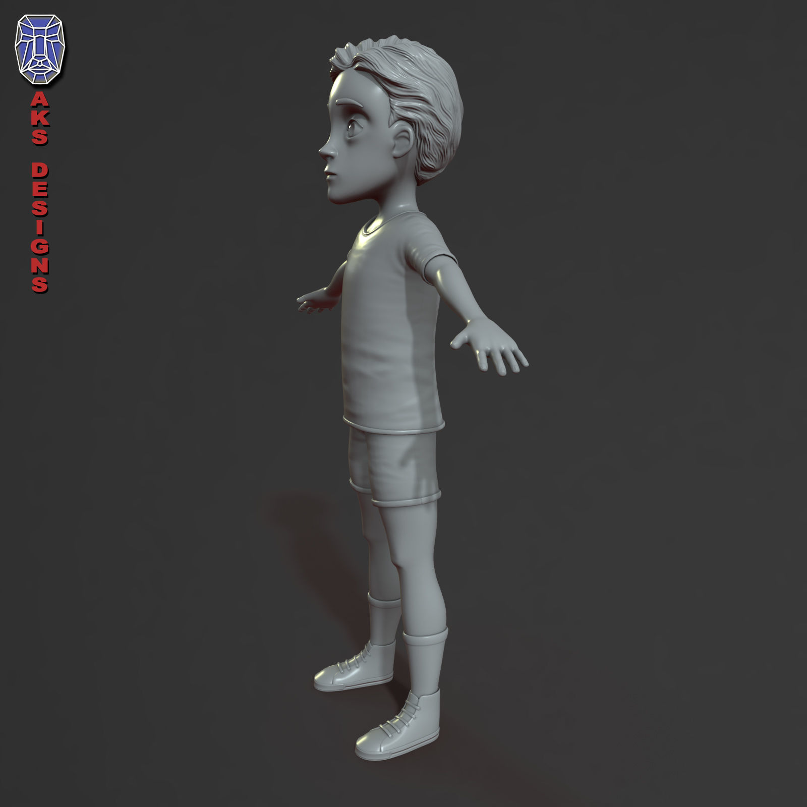 cartoon boy v4 base mesh free 3D model | CGTrader