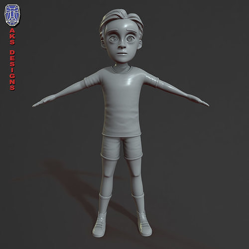 cartoon boy v4 base mesh free 3D model | CGTrader