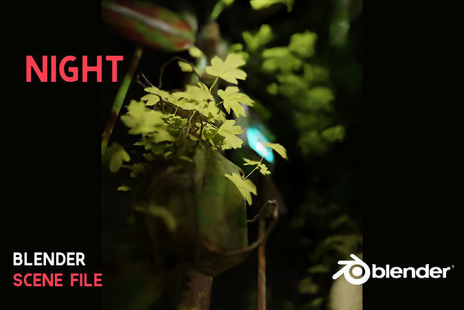 NIGHT Blender scene file 3D model animated | CGTrader