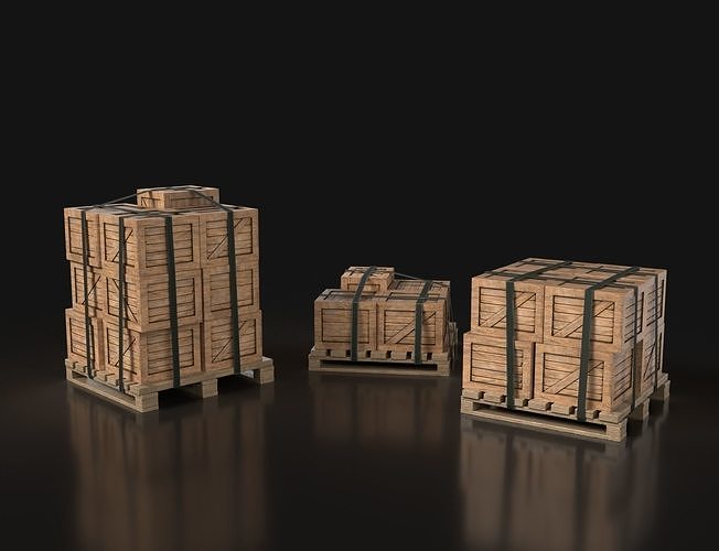 Street Crate Set 3D model | CGTrader