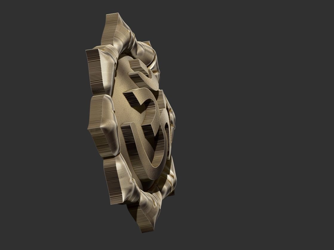 Lotus Flower Ohm Pendant 3D model 3D printable | CGTrader