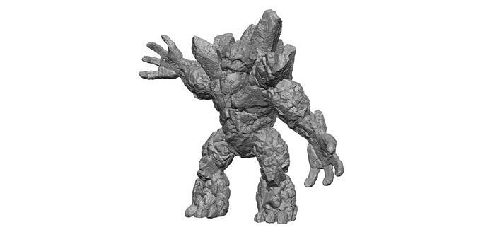 Stone Golem Attack 3D model 3D printable | CGTrader