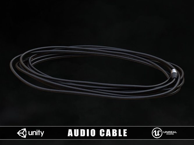 3D model Audio Cable VR / AR / low-poly | CGTrader