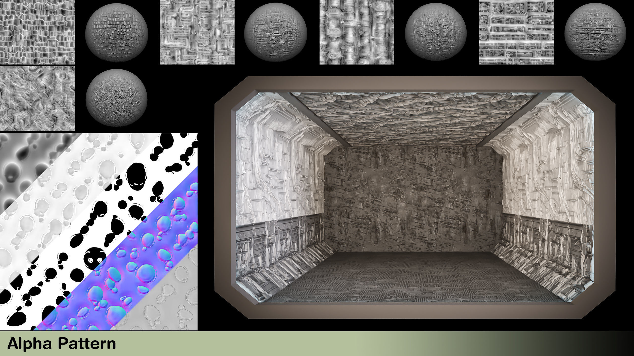 More than 60 Alpha pattern Vol 3 scifi Texture | CGTrader