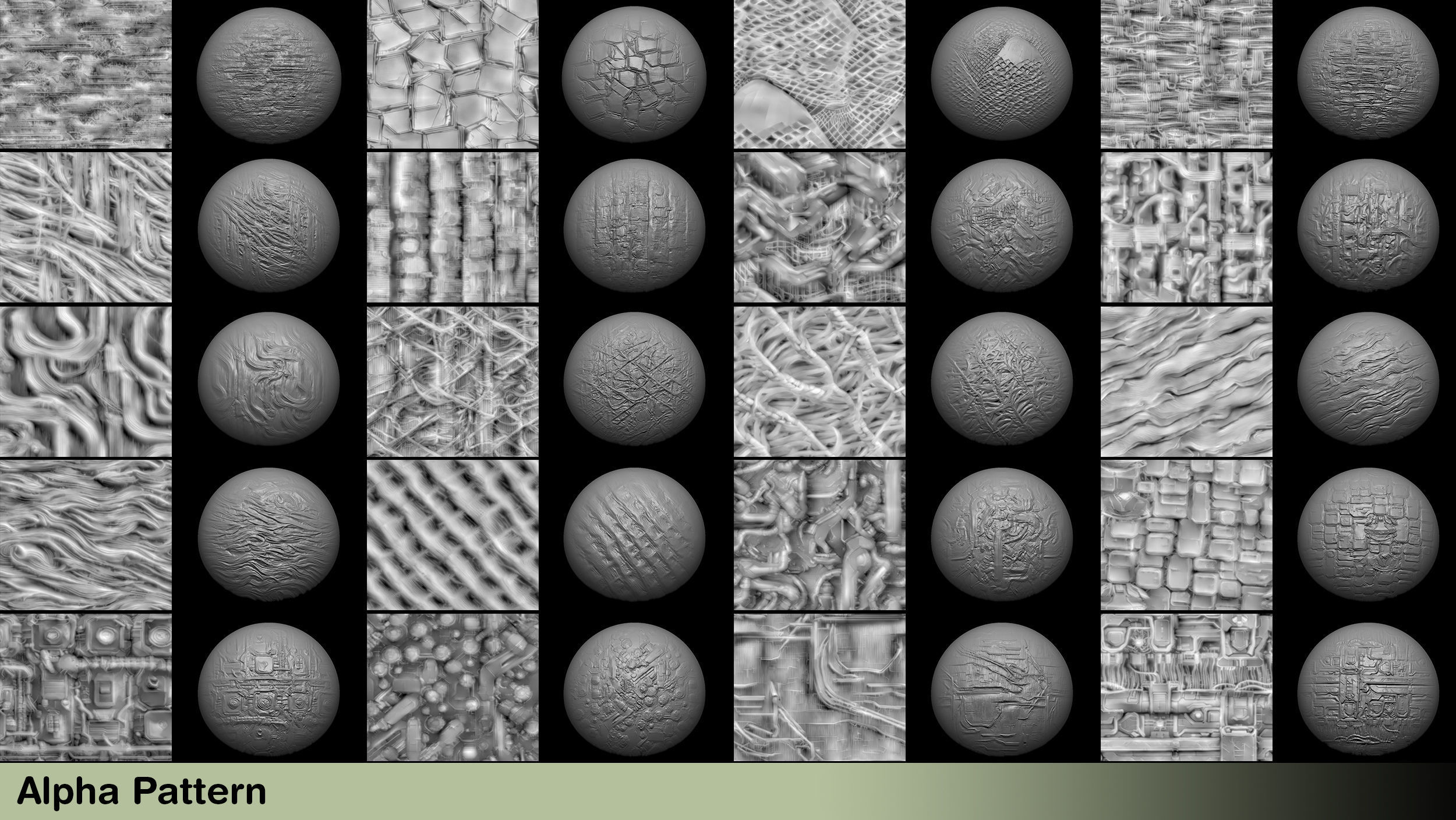 More than 60 Alpha pattern Vol 3 scifi Texture | CGTrader