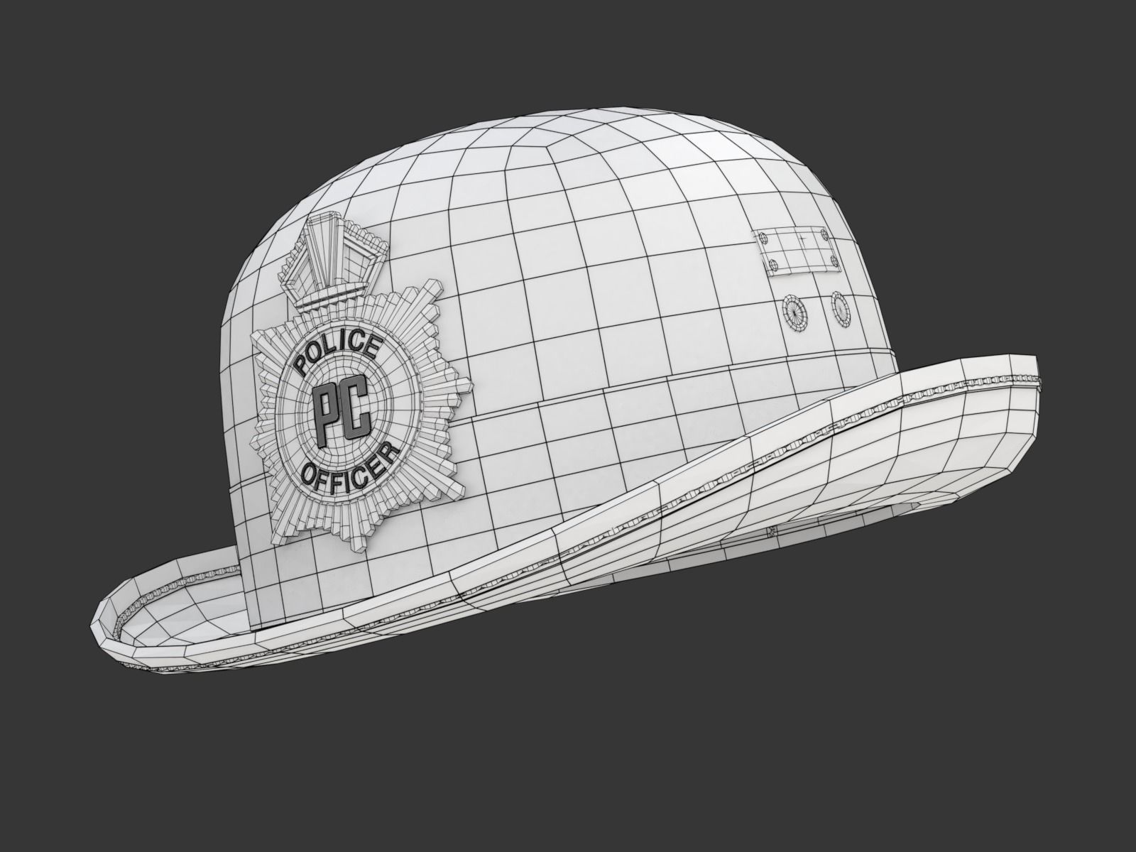Police Woman Hat 3D model | CGTrader