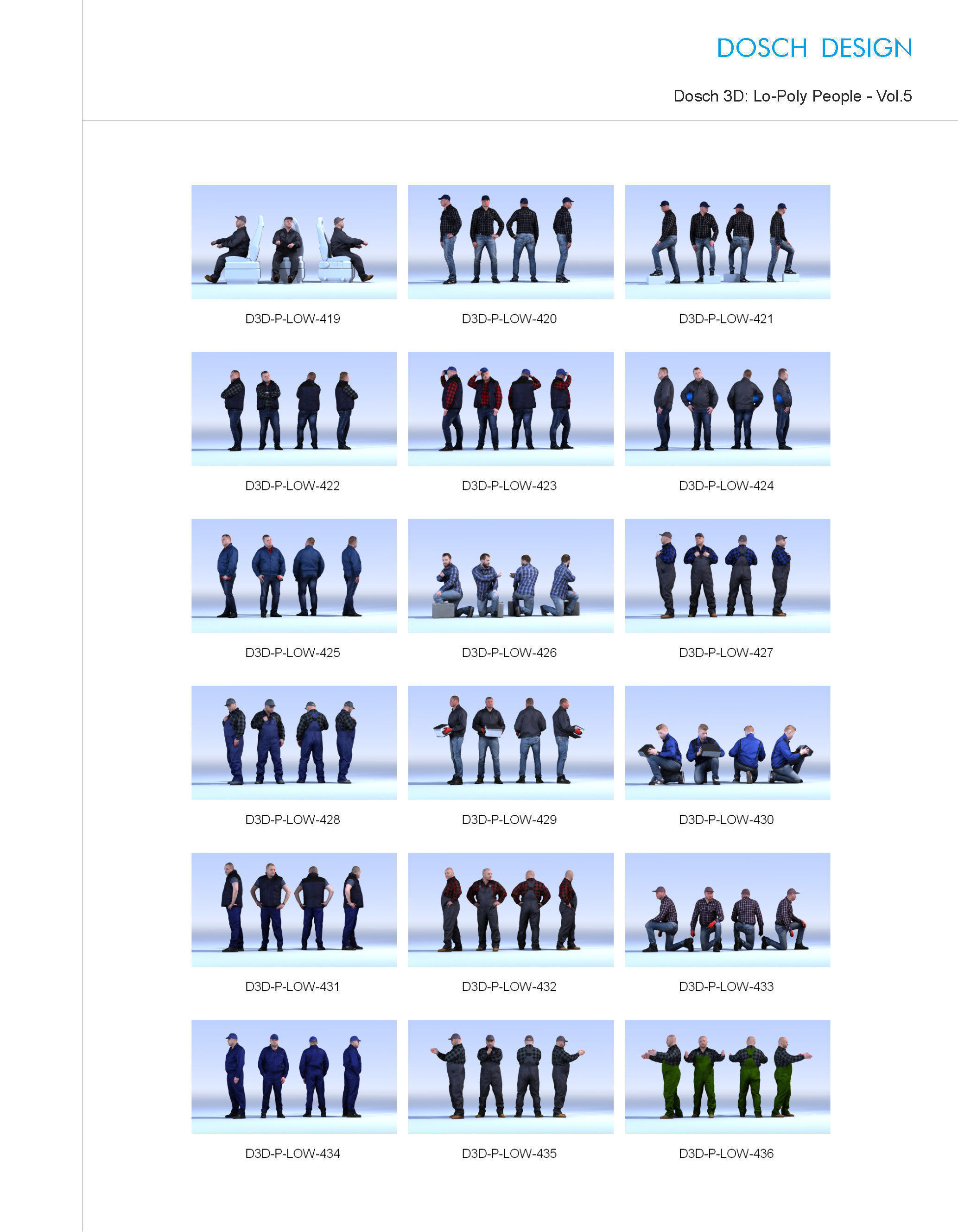 DOSCH 3D - LO-POLY PEOPLE VOL 5 3D model | CGTrader