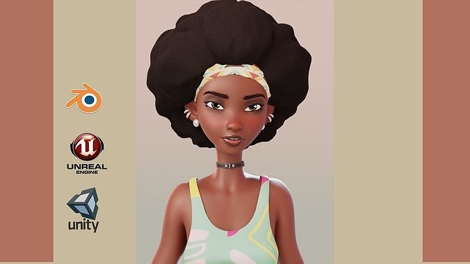 Franchesca Blender Version 3D model rigged | CGTrader