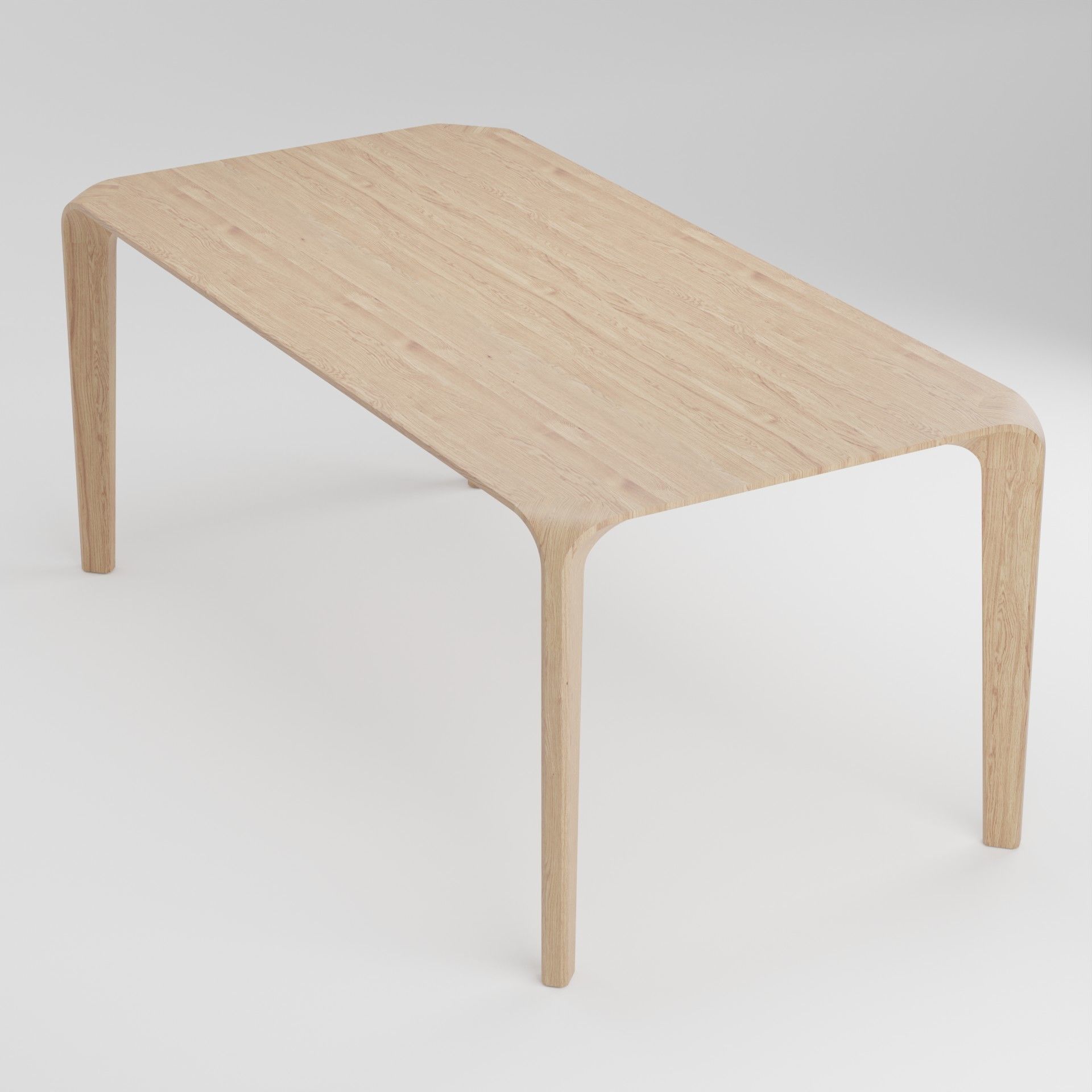 Wooden Dining Table 3D Model Artisan Flow 3D model | CGTrader