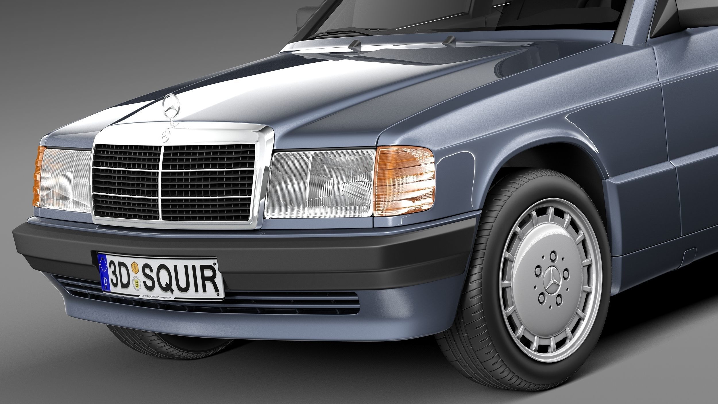 Mercedes-Benz 190E W201 1982-1993 3D model | CGTrader