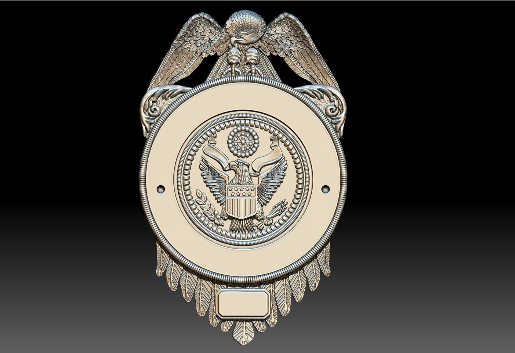 District Badge 3D model 3D printable | CGTrader