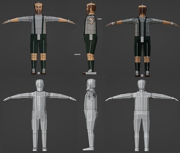 3D model Fisherman low poly VR / AR / low-poly | CGTrader