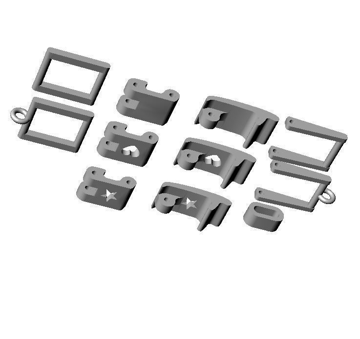 Printable jewelry3D lock clasp 4mm for bracelet or chain STL 3D model ...