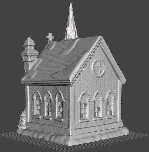 christmas village cathedral 3D model 3D printable | CGTrader