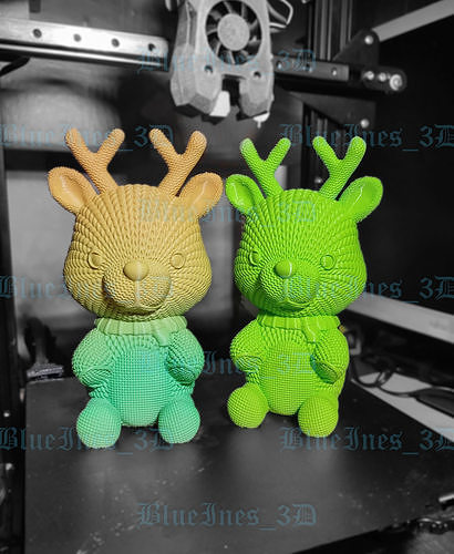 Crochet Knitted Teddy Reindeer Easy to print 3D model 3D printable ...