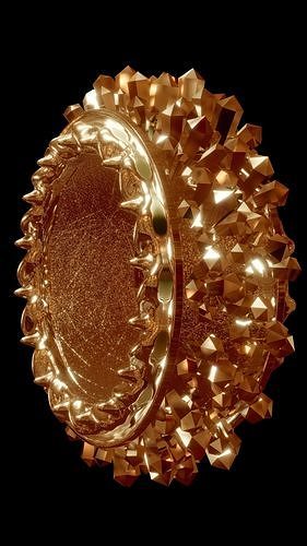 Jewelry Gold Ring Crystals Magic Cosplay Gothic Fantasy 2023 3D model ...