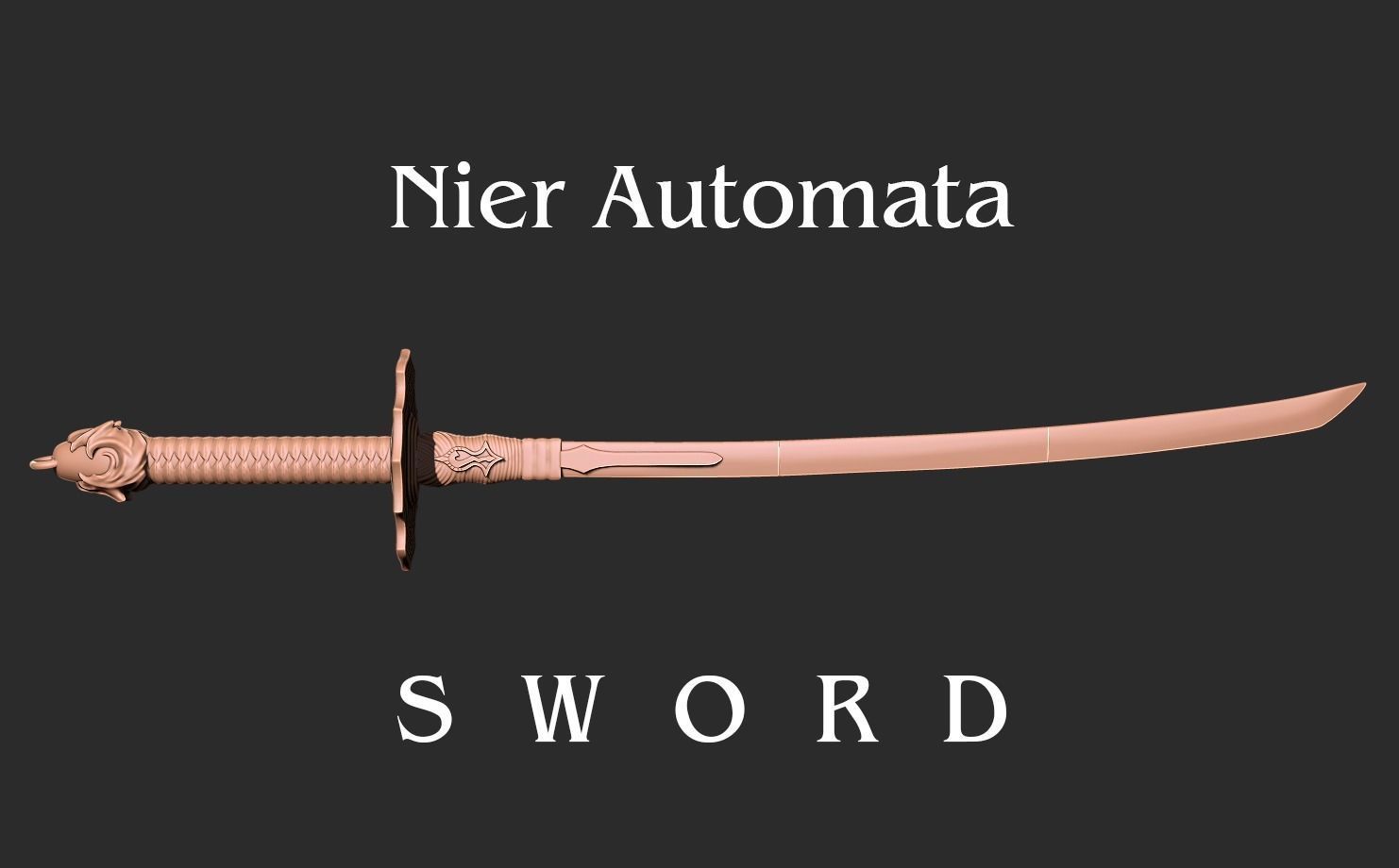 2B - Nier Automata Sword 3D model 3D printable | CGTrader
