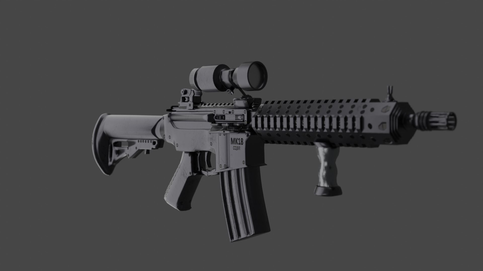 MK18 Weapon free VR / AR / low-poly 3D model | CGTrader