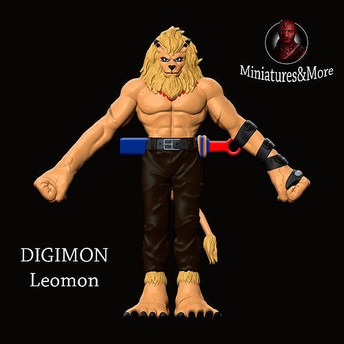 Digimon Sculpture action figures Leomon 3D model 3D printable | CGTrader