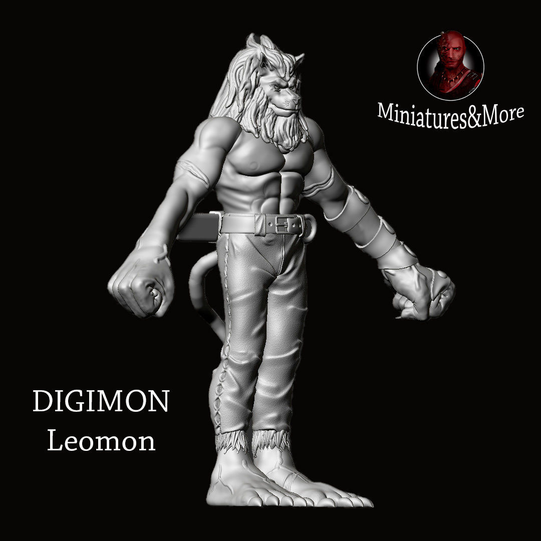 Digimon Sculpture action figures Leomon 3D model 3D printable | CGTrader
