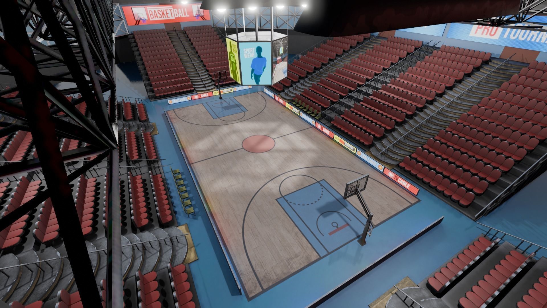 3D model VR Basketball Court VR / AR / low-poly | CGTrader
