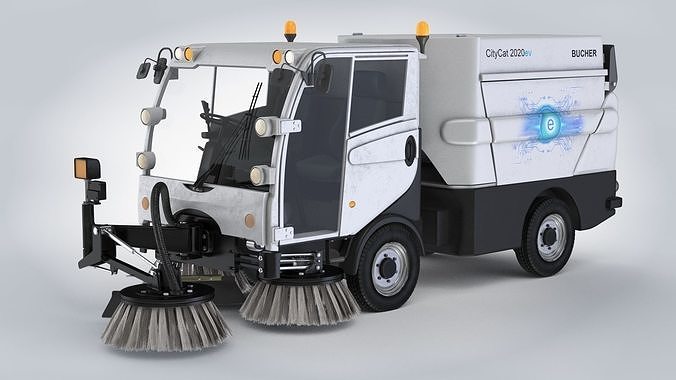 CityCat sweeper 3D model rigged | CGTrader