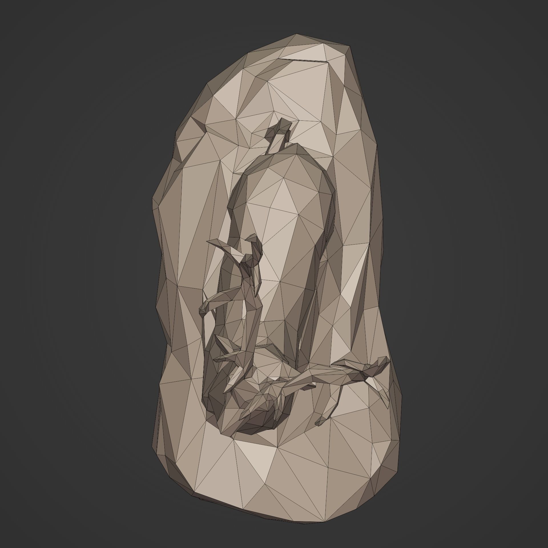 Polygonal Deer Statue - 3D Print Ready 3D model 3D printable | CGTrader