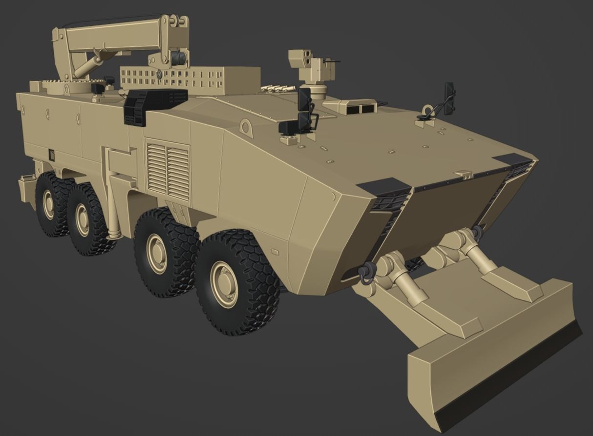 3D model Rabdan 8x8 Armored Recovery Vehicle VR / AR / low-poly | CGTrader