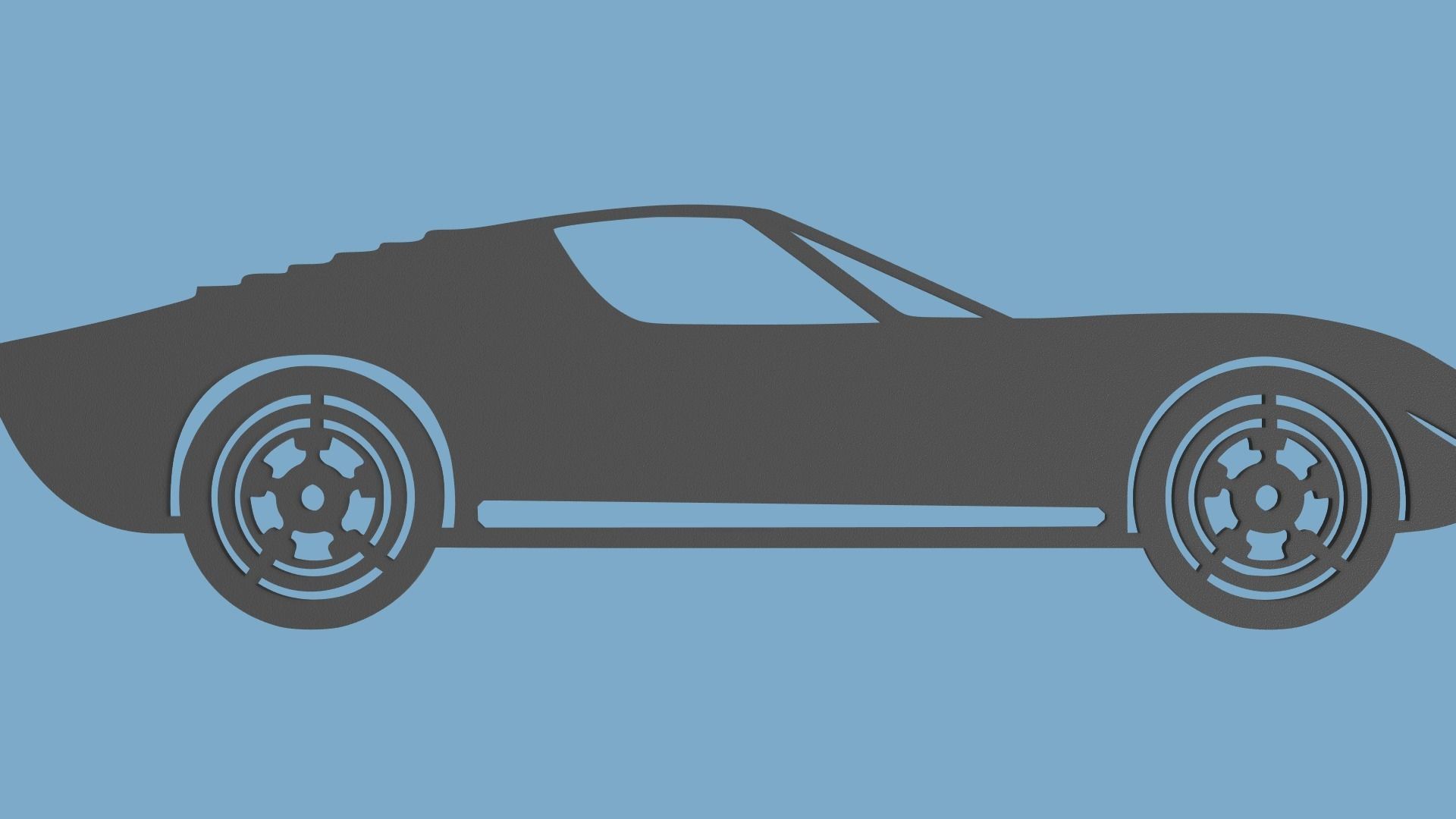 Modern Car Wall Decoration - Handmade 3D Model 3D model 3D printable ...