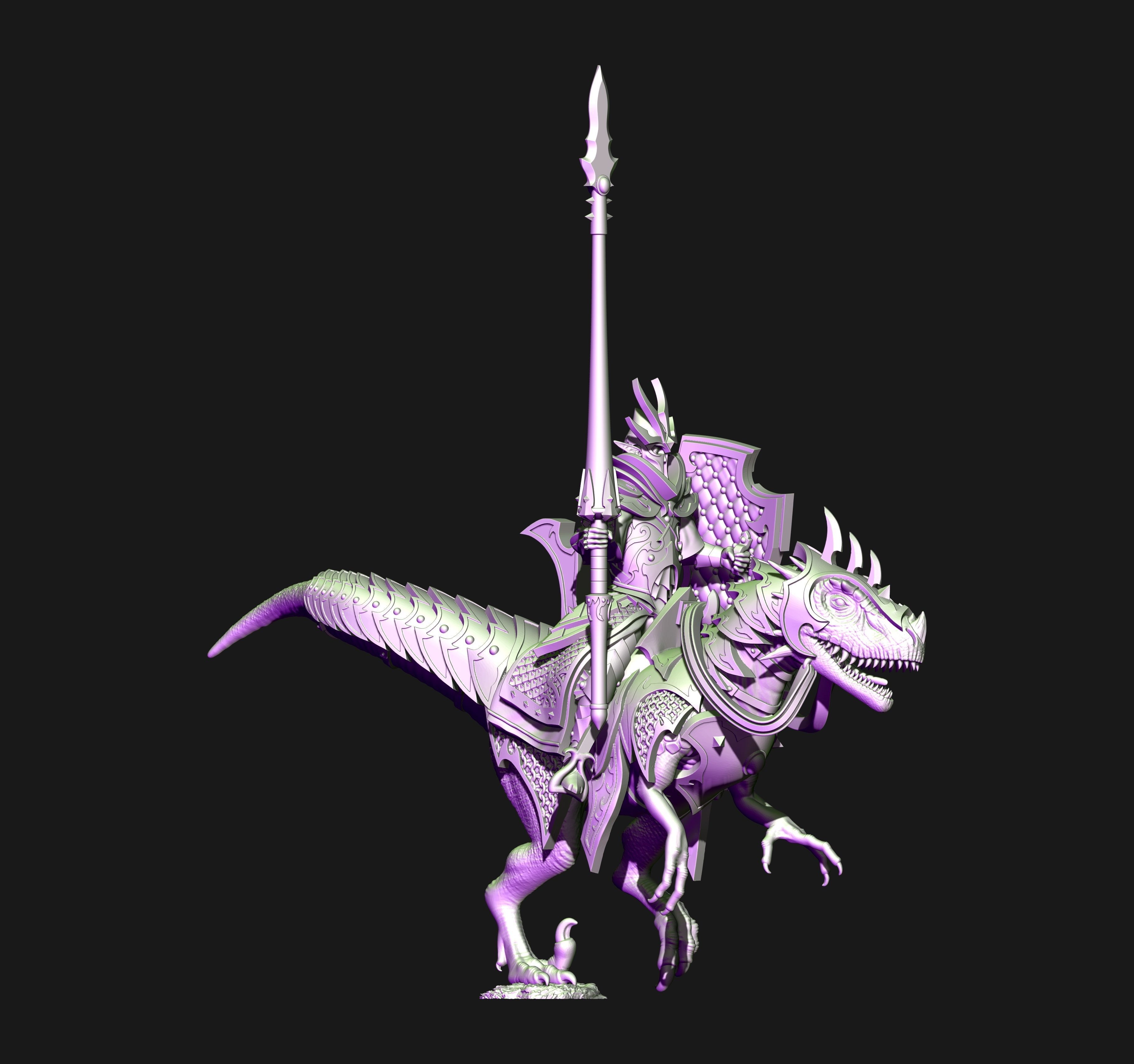 Dark elves raptor riders 3D model 3D printable | CGTrader