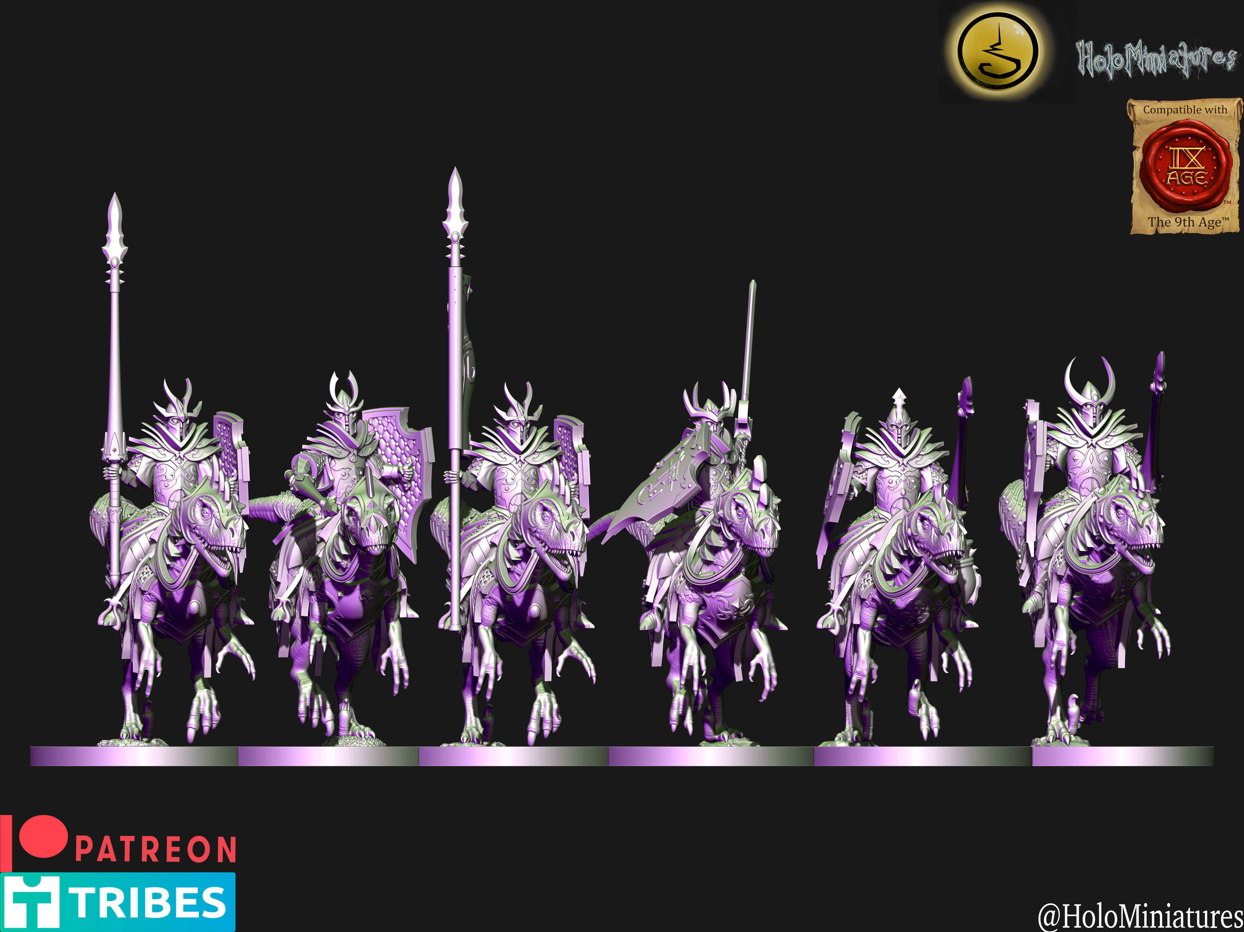 Dark elves raptor riders 3D model 3D printable | CGTrader