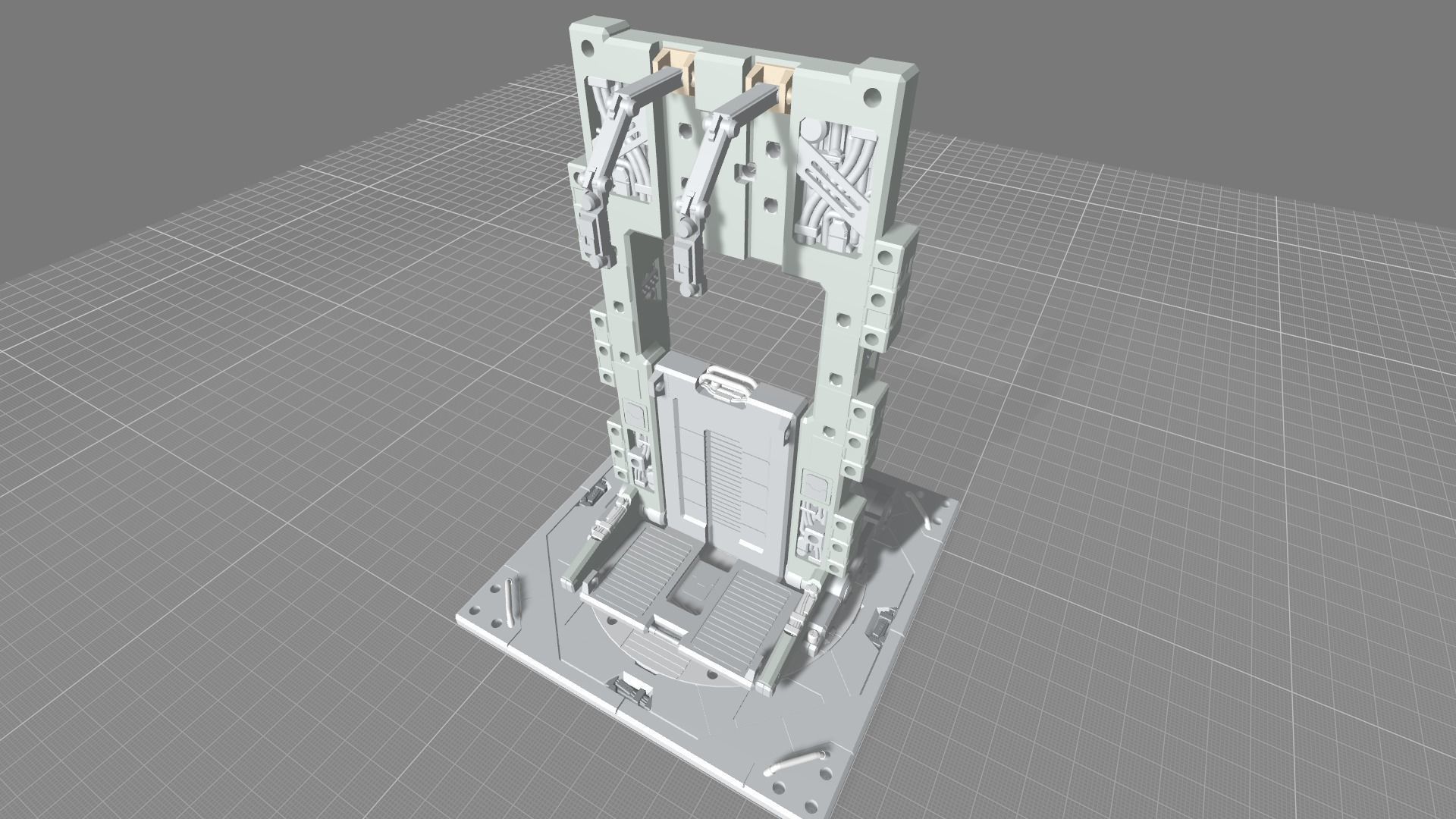 MHB08FMF-Full Mechanic Detail Mech Hangar Fixture Display 3D model 3D ...