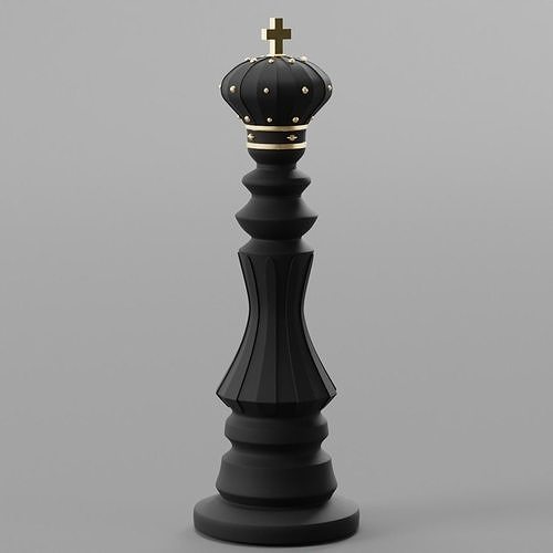 Queen and king chess decoration 3D model | CGTrader