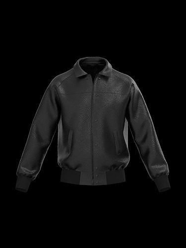 Male raglan leather jacket 3D model animated rigged | CGTrader