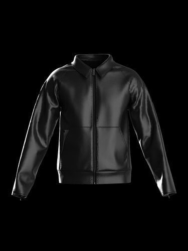 Male raglan leather jacket 3D model animated rigged | CGTrader