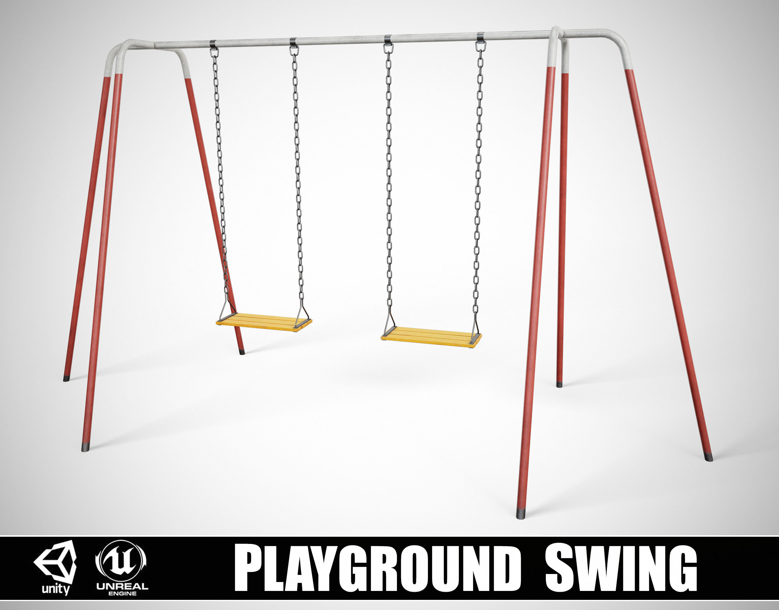 Collection of 15 Painted Playground Items VR / AR / low-poly | CGTrader